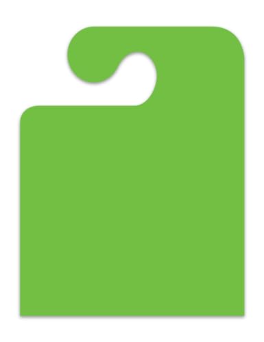 Jumbo J-Hook Style Mirror Hang Tags – Fluorescent Green – 8½" x 11 ...